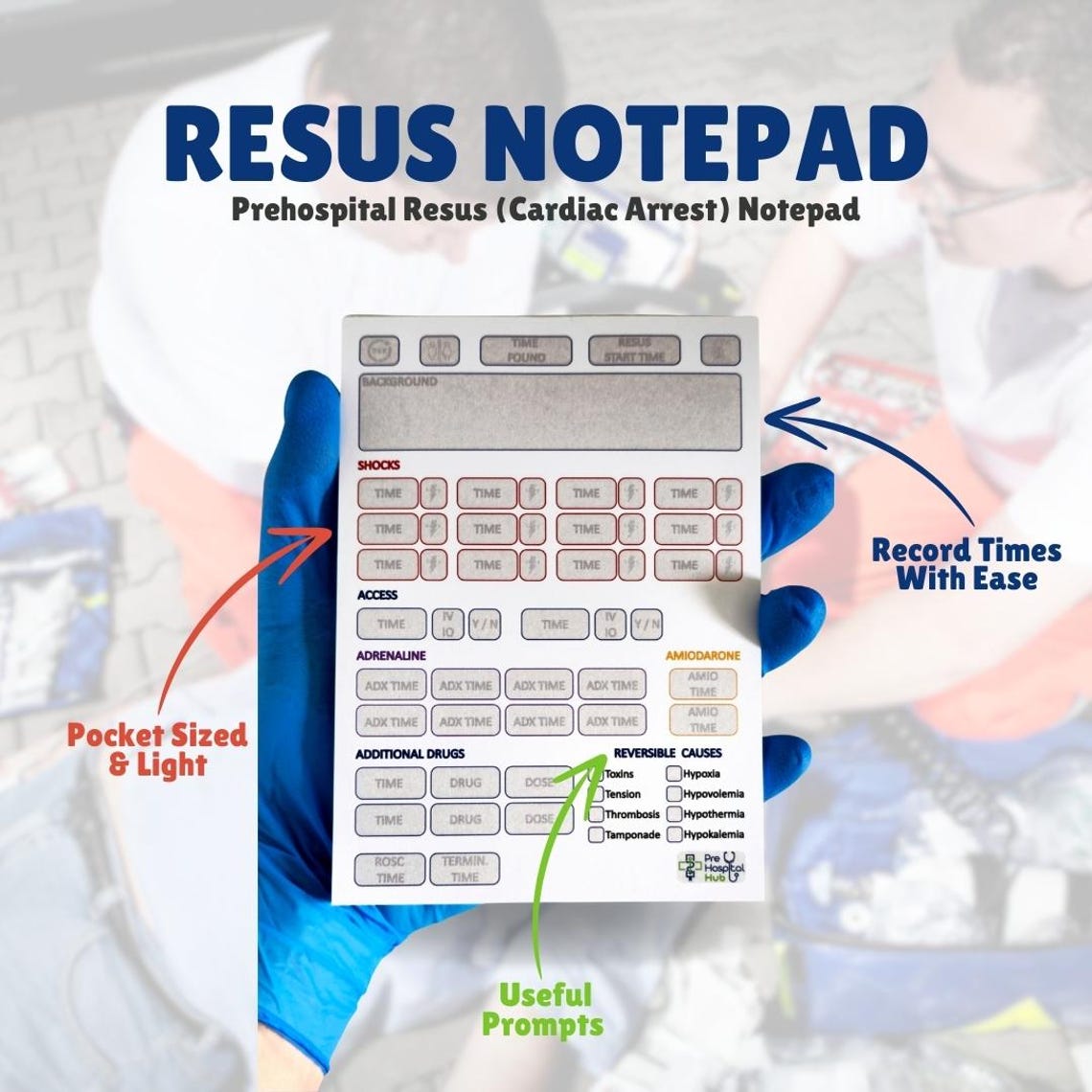 Prehospital Resuscitation (cardiac Arrest) Notepad for Paramedics ...