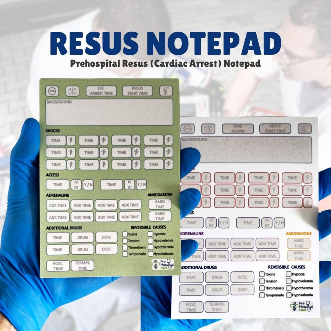 Prehospital Resuscitation (cardiac Arrest) Notepad for Paramedics ...