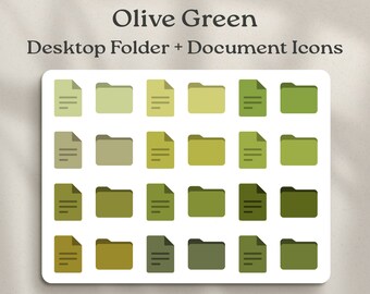 Forest Green Folder Icons for Mac and Windows Custom Desktop Icons ...