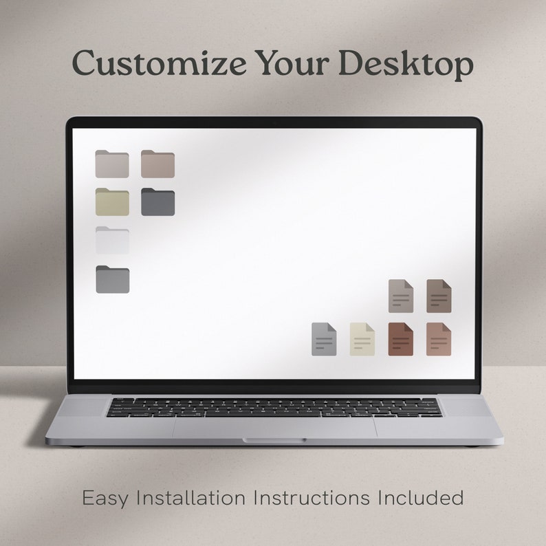 Earth Tone Icons for Mac and Windows Custom Desktop Folder Icons ...