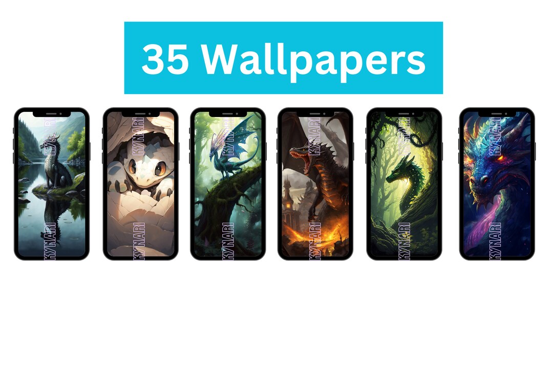 Dragon Smartphone Wallpaper Bundle 35 Dragon Fantasy Backgrounds ...