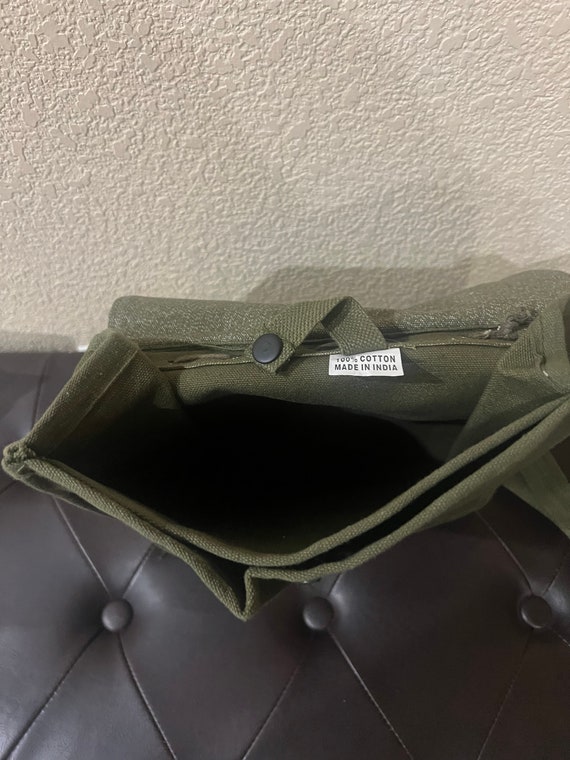 ARMY Vintage Canvas Military Tech/Messenger Bag With … - Gem