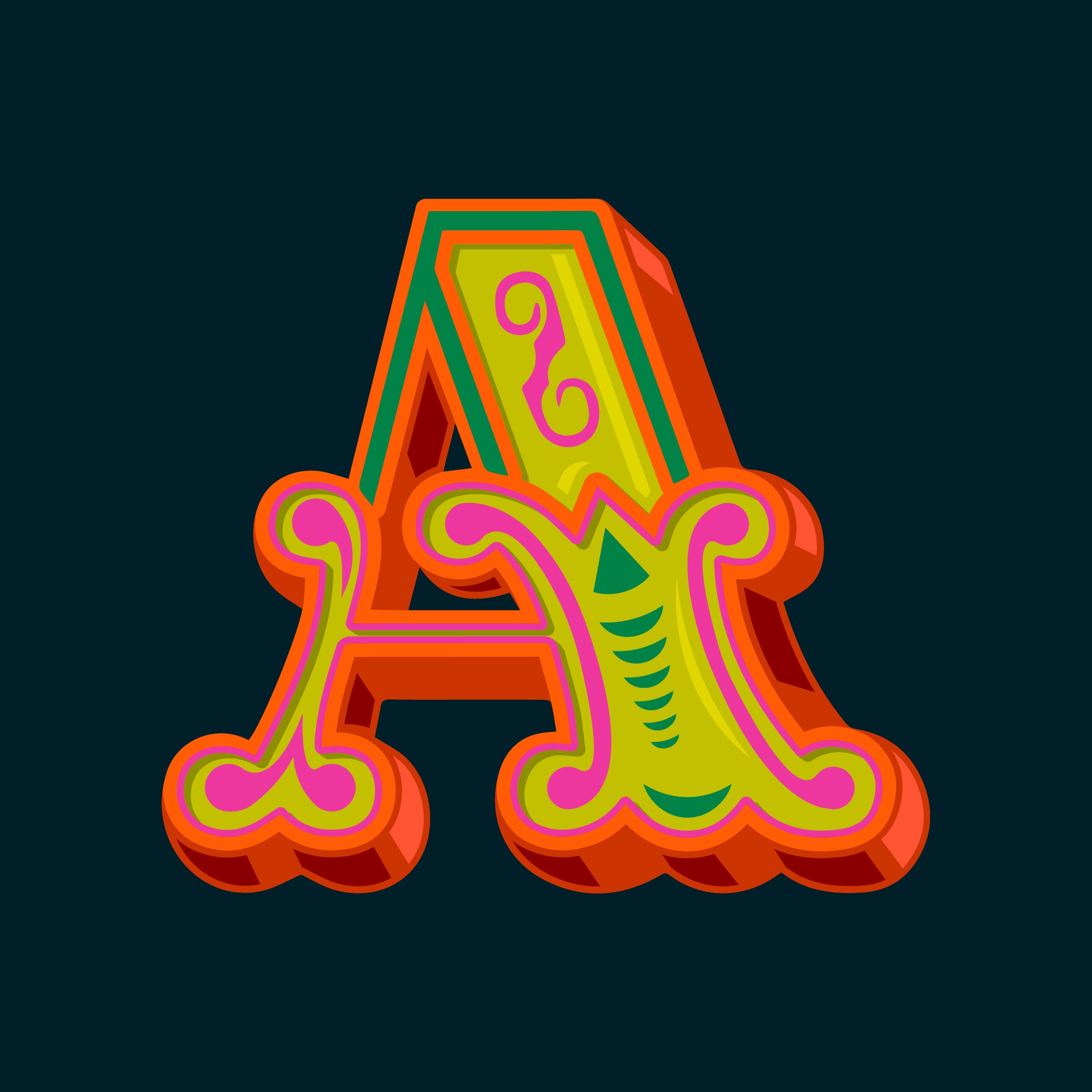 Circus Letter Graphic, Carnival Letter Vector, EPS Digital Vector Art ...