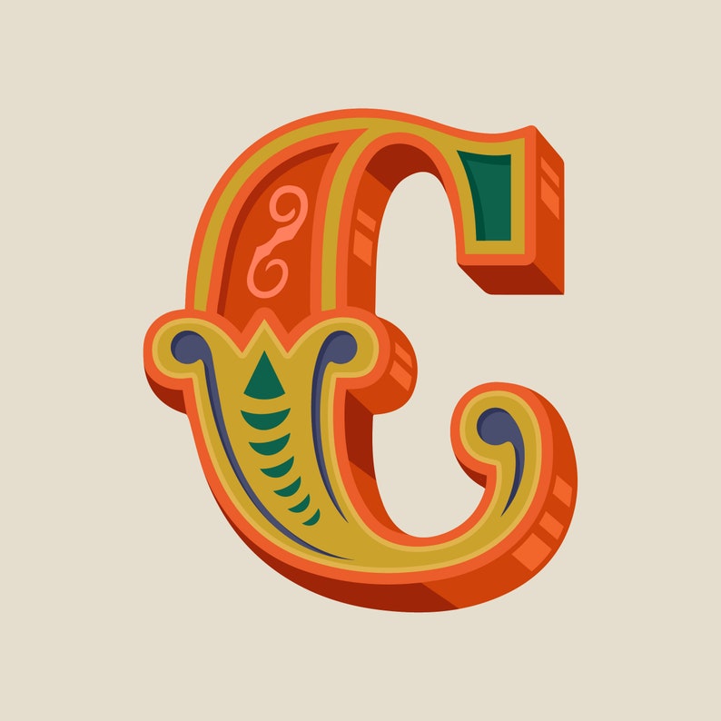 Circus Letter Graphic, Carnival Letter Vector, EPS Digital Vector Art ...