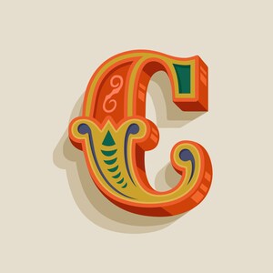 Circus Letter Graphic, Carnival Letter Vector, EPS Digital Vector Art ...