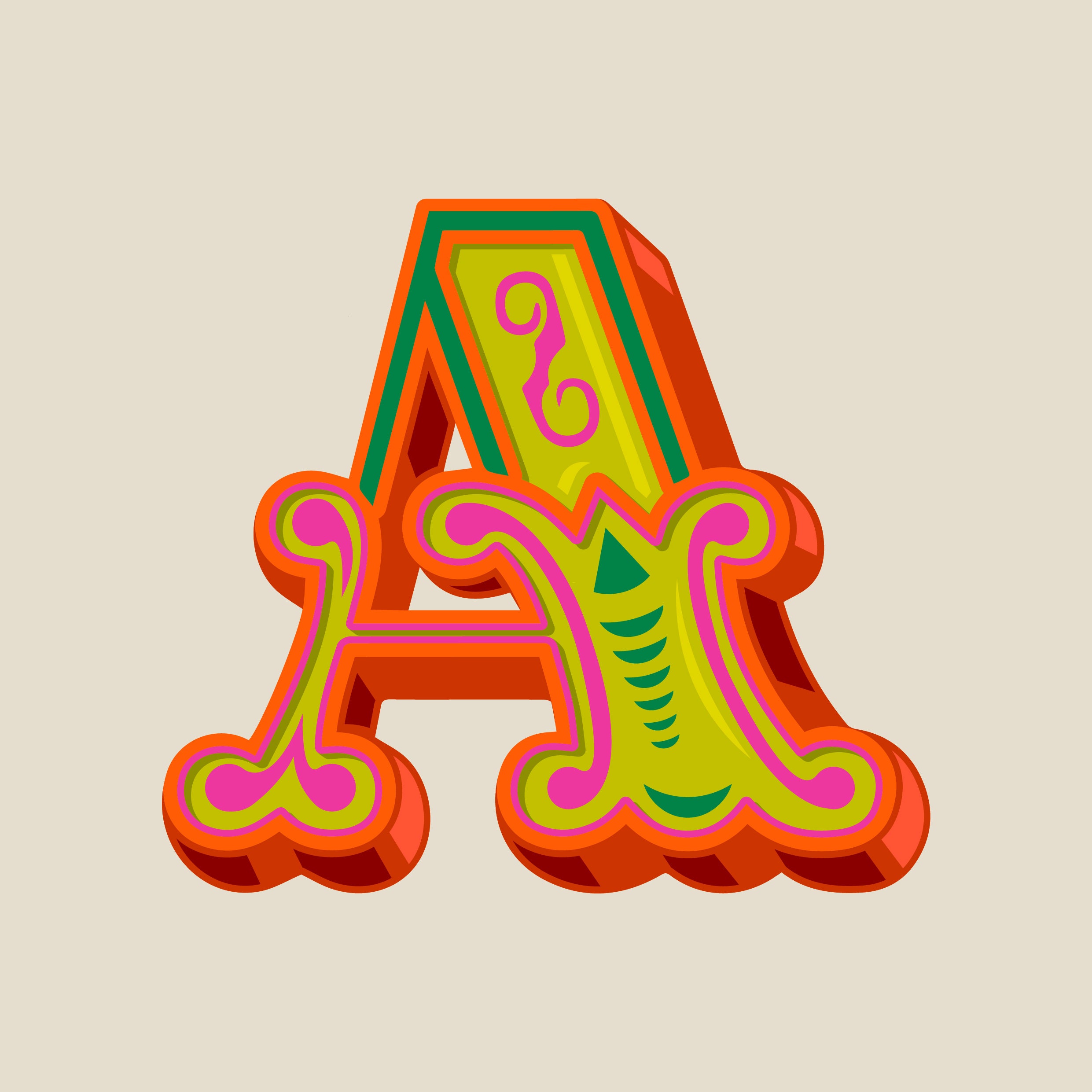 Circus Letter Graphic, Carnival Letter Vector, EPS Digital Vector Art ...