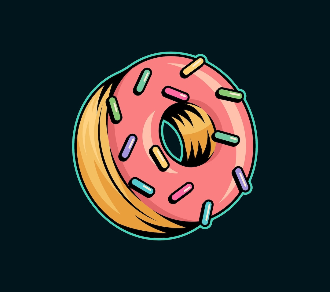 Donut/doughnut Vector Graphic, EPS Digital Vector Art for Download ...