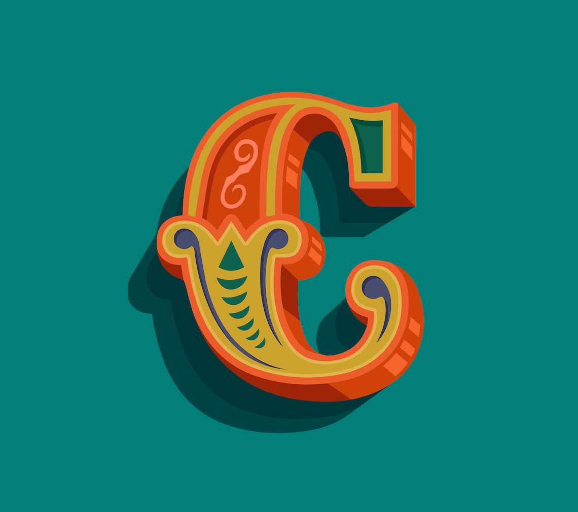 Circus Letter Graphic, Carnival Letter Vector, EPS Digital Vector Art ...