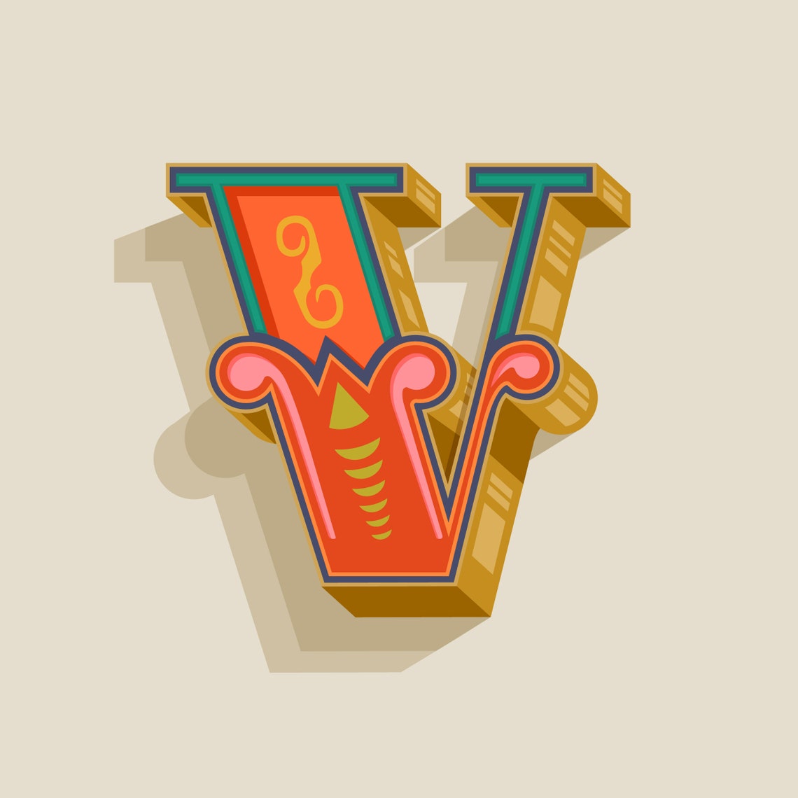 Circus Letter Graphic, Carnival Letter Vector, EPS Digital Vector Art ...