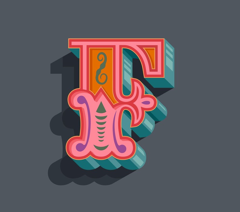 Circus Letter Graphic, Carnival Letter Vector, EPS Digital Vector Art ...