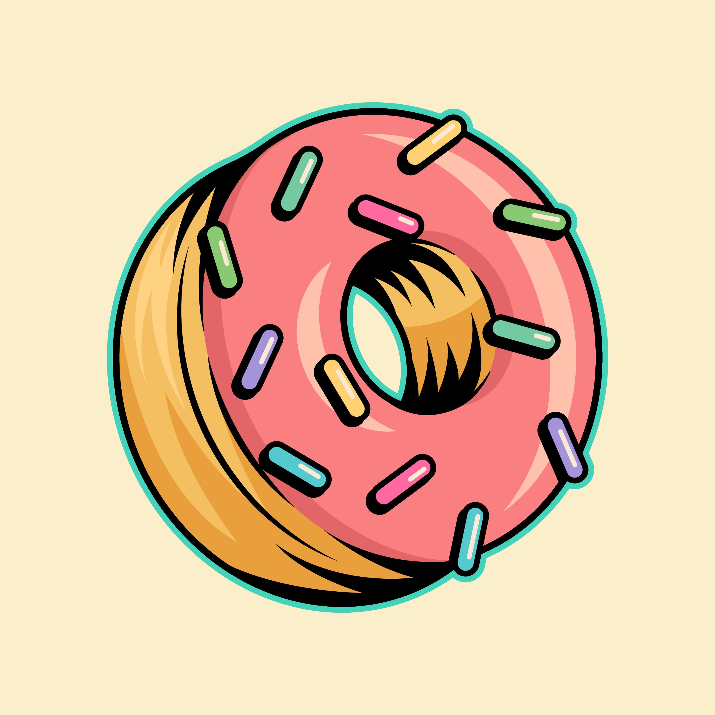 Donut/doughnut Vector Graphic, EPS Digital Vector Art for Download ...