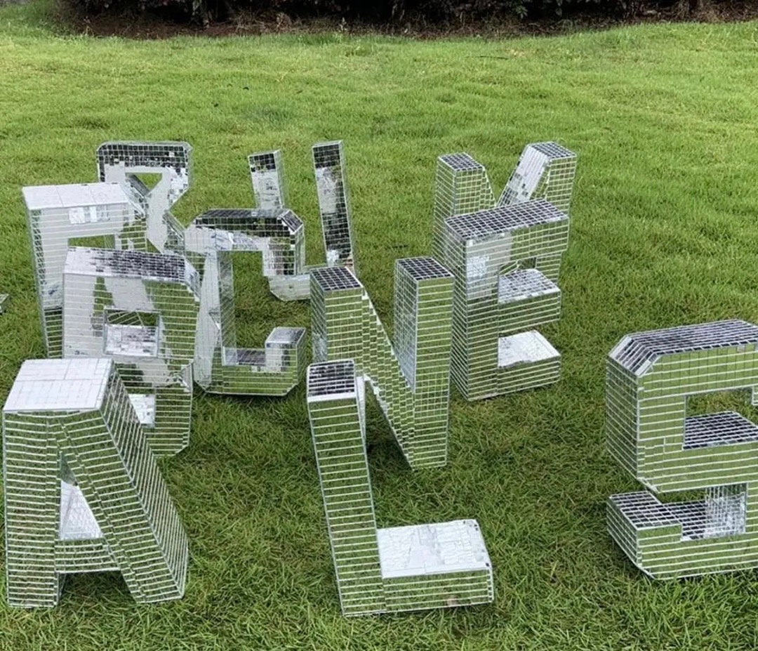 Silver Mirror Disco Ball Letters & Numbers for Party, Wedding, Baby ...