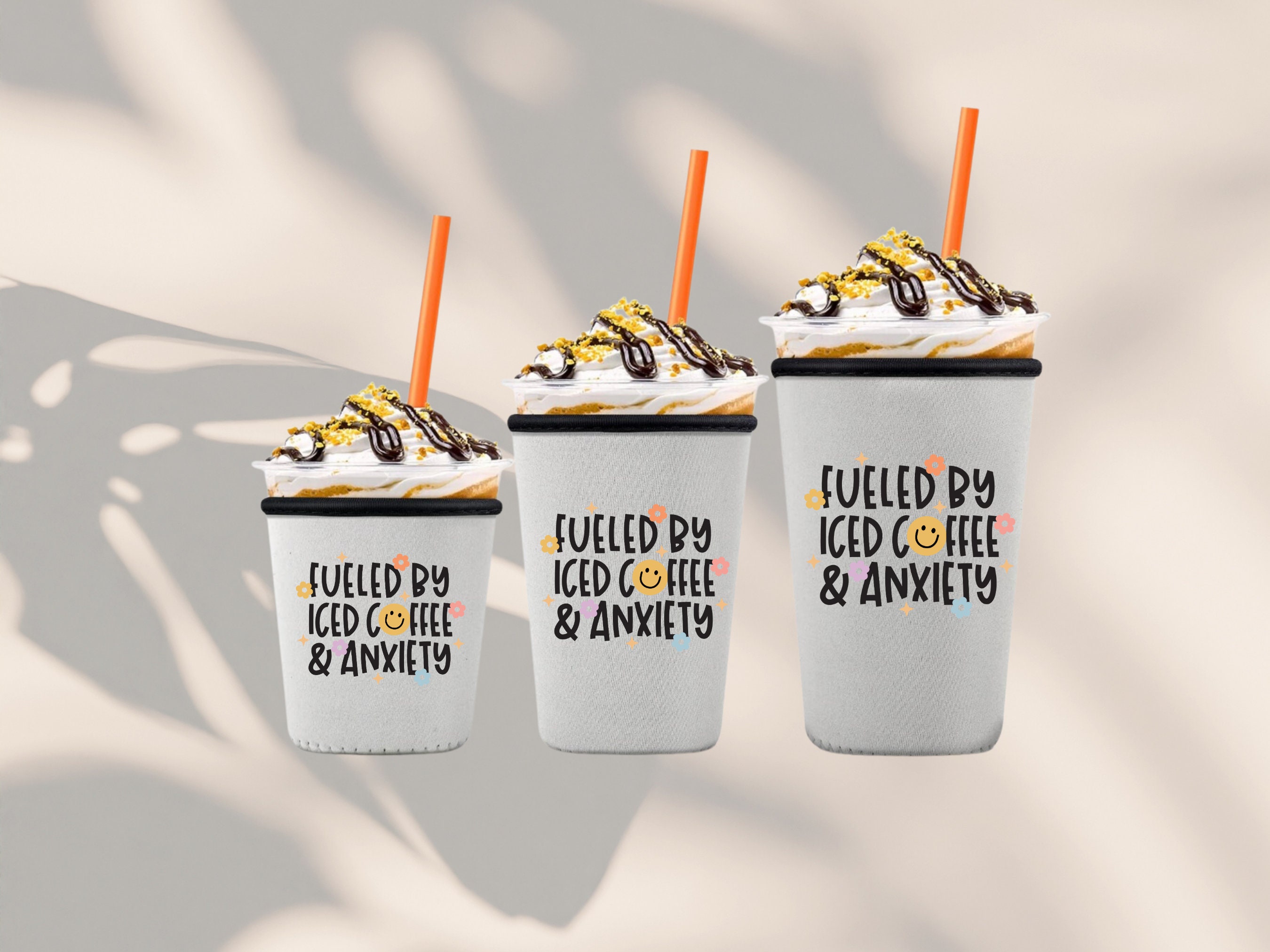 3 Sizes, Handmade Iced Coffee Cozy, Drink Sleeve, Beverage Holder ...