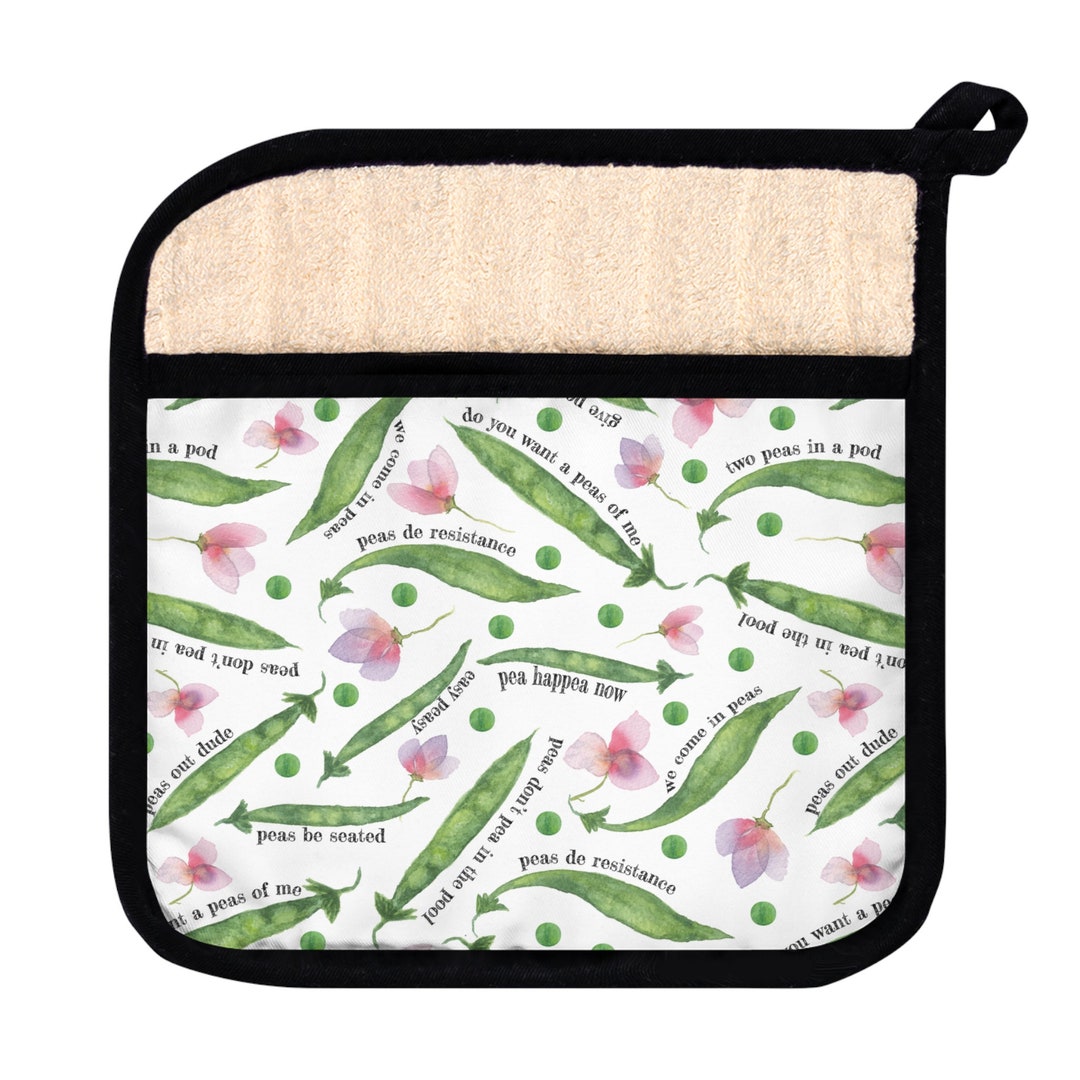 The Peas De Resistance Pot Holder With Pocket - Etsy