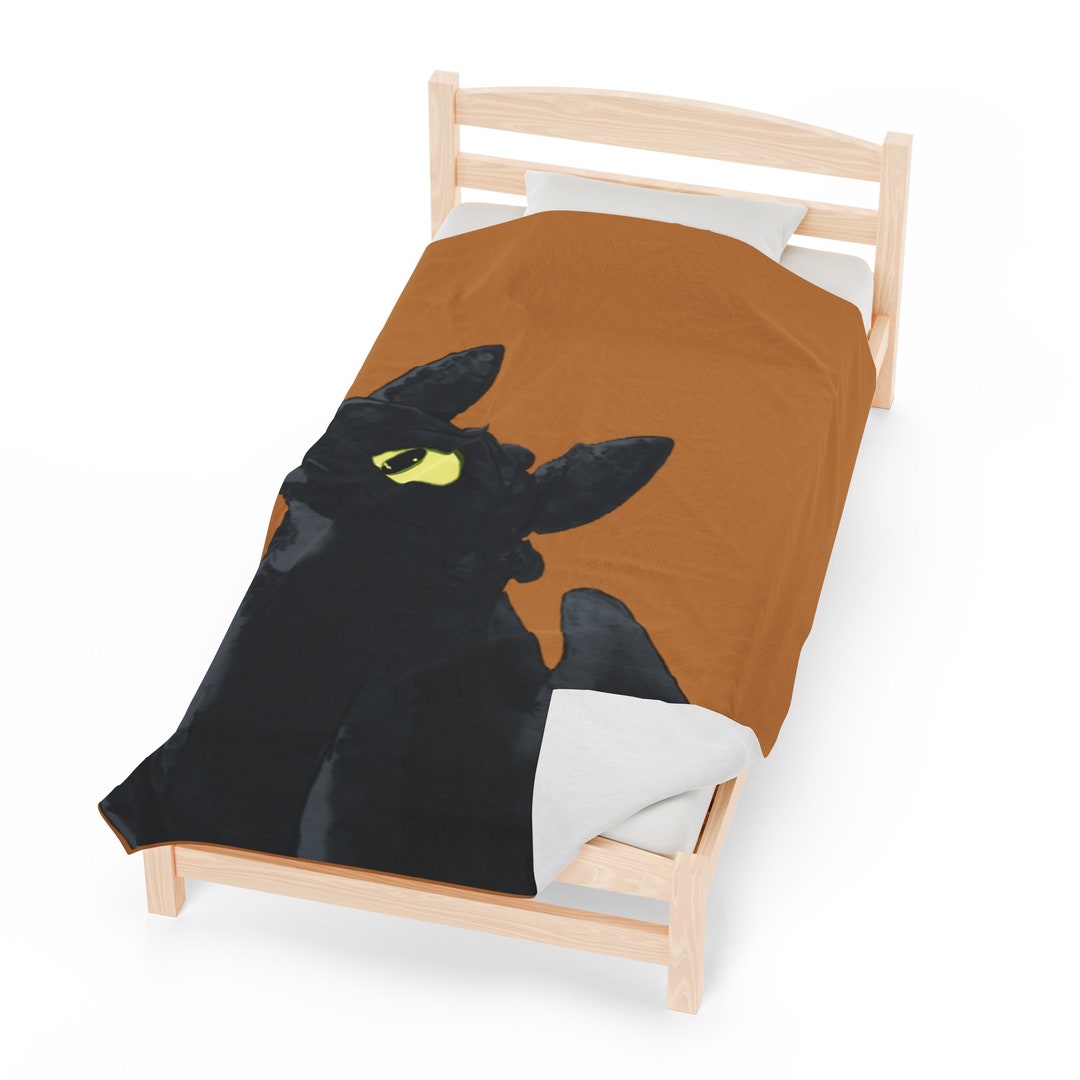 Velveteen Plush Blanket With Toothless From How to Train Your Dragon - Etsy