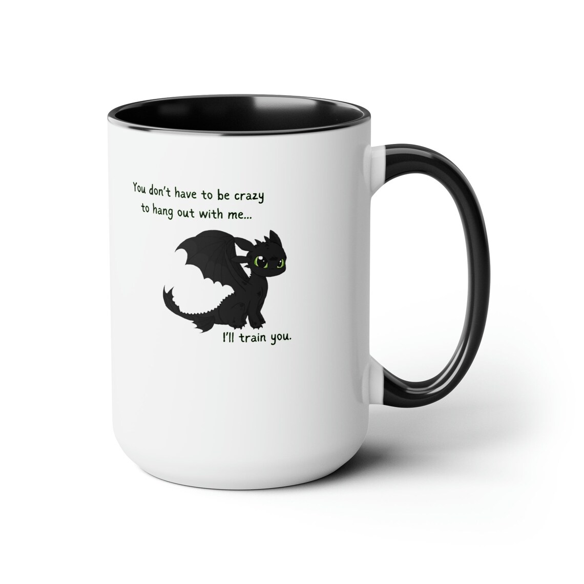 Funny Toothless From How to Train Your Dragon Two-tone Coffee Mugs ...