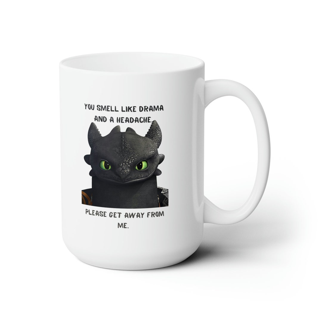 Serious Toothless From How to Train Your Dragon Ceramic Coffee Mug 15oz ...