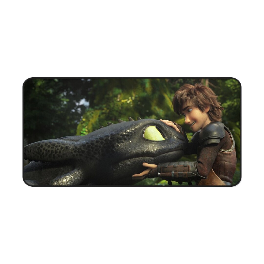 Desk Mat Featuring Hiccup and Toothless From How to Train Your Dragon ...