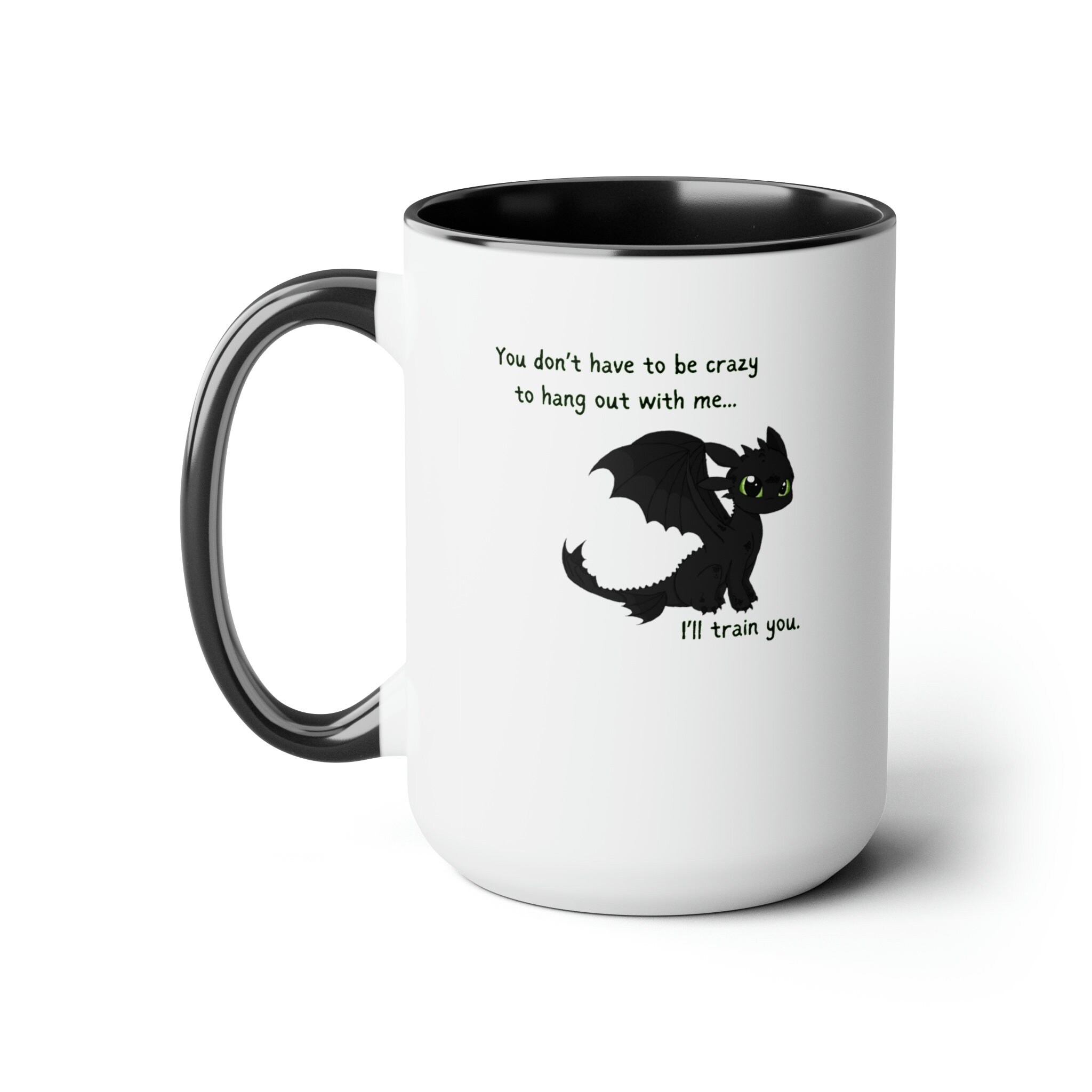 Funny Toothless From How to Train Your Dragon Two-tone Coffee Mugs ...