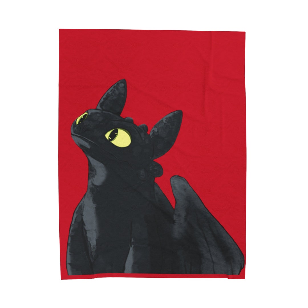 Velveteen Plush Blanket Featuring Toothless the Nightfury From How to ...