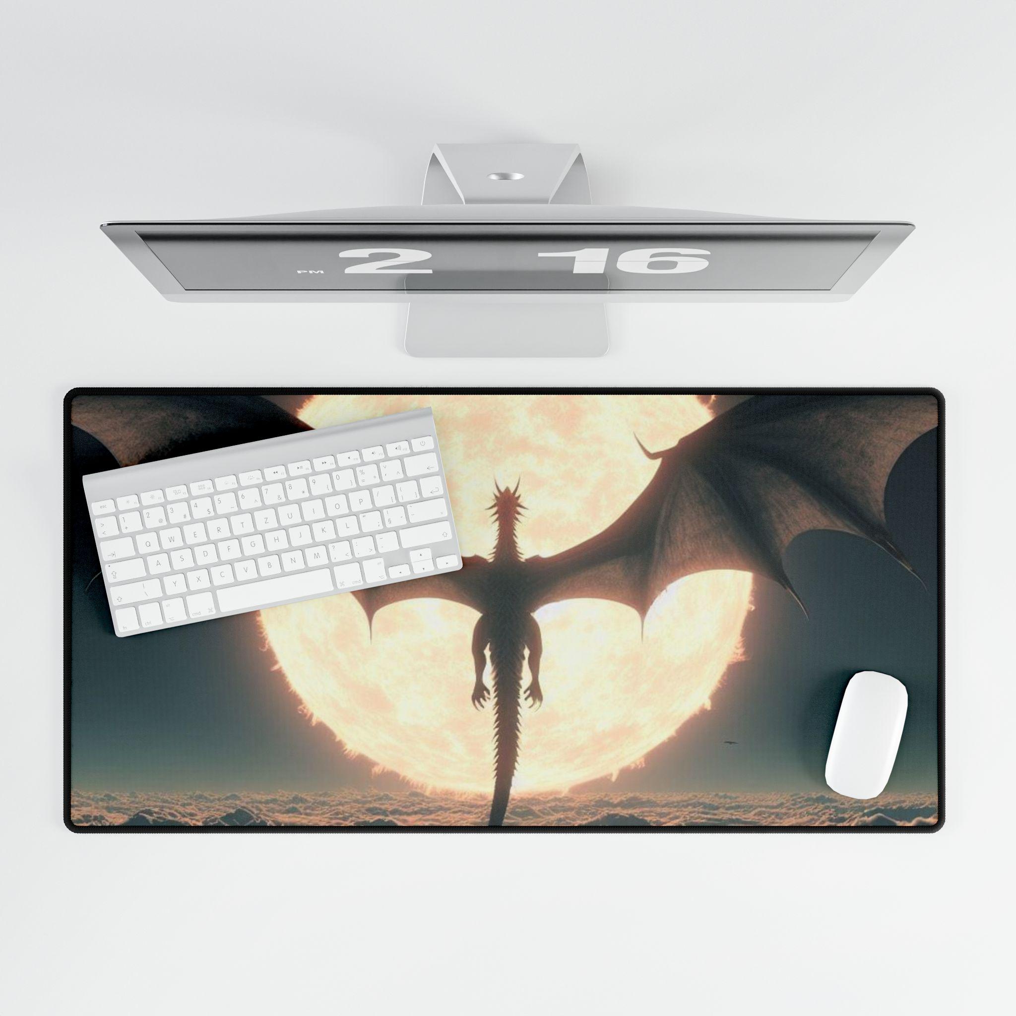 Flying Dragon Desk Mat, Office Desk Accessory, Mouse Pad, Computer Desk ...