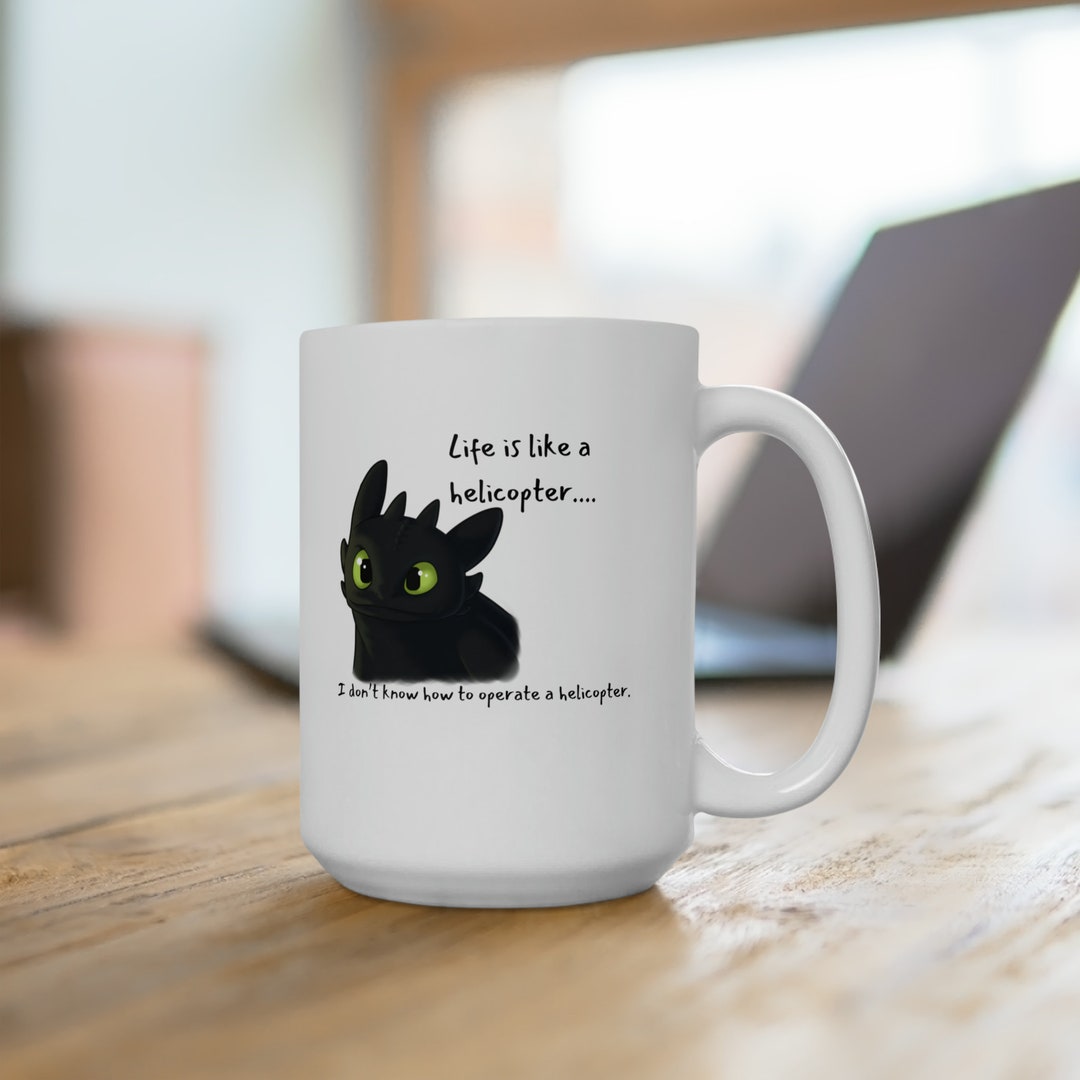 Funny Toothless the Dragon Coffee Cup Ceramic Mug 15oz - Etsy