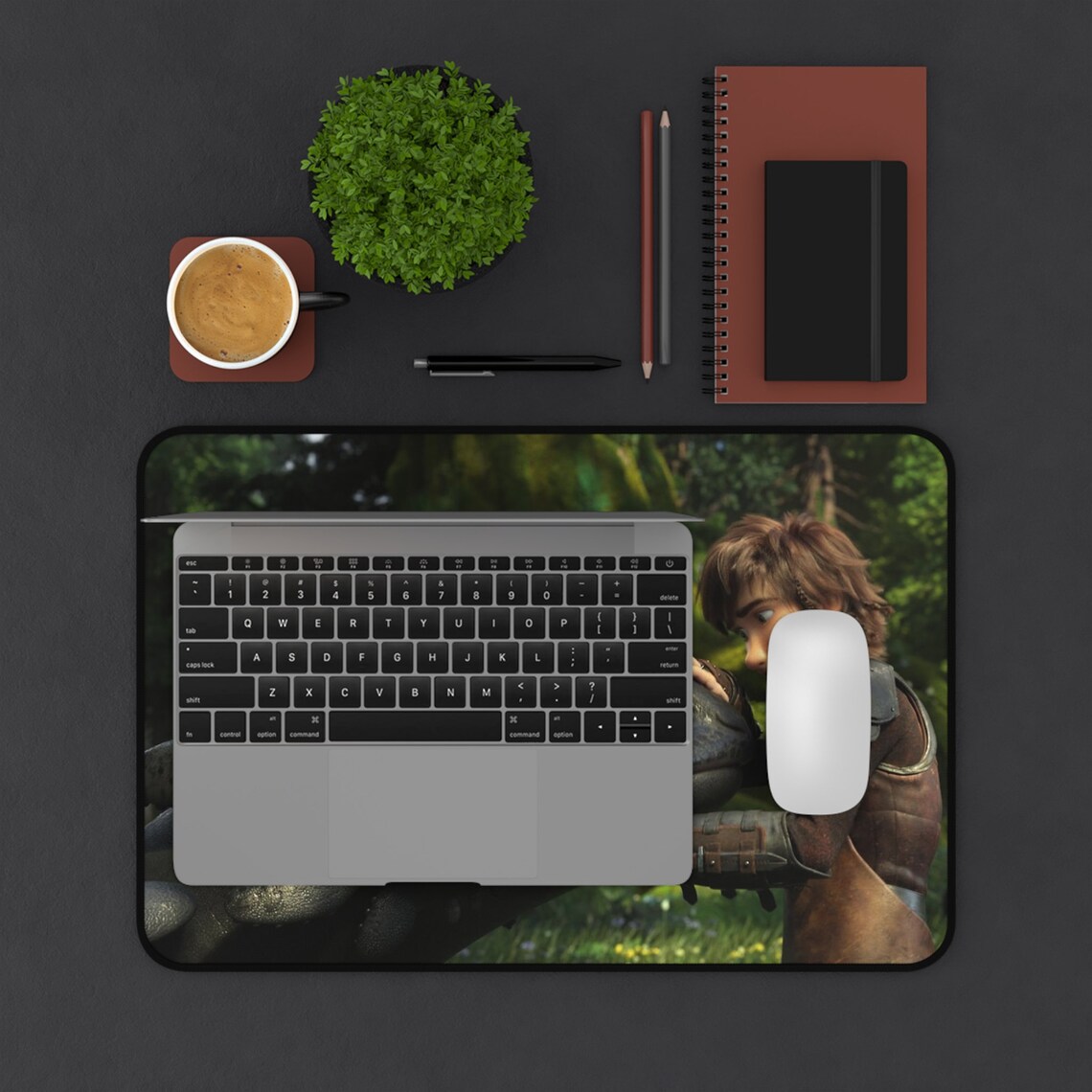 Desk Mat Featuring Hiccup and Toothless From How to Train Your Dragon ...