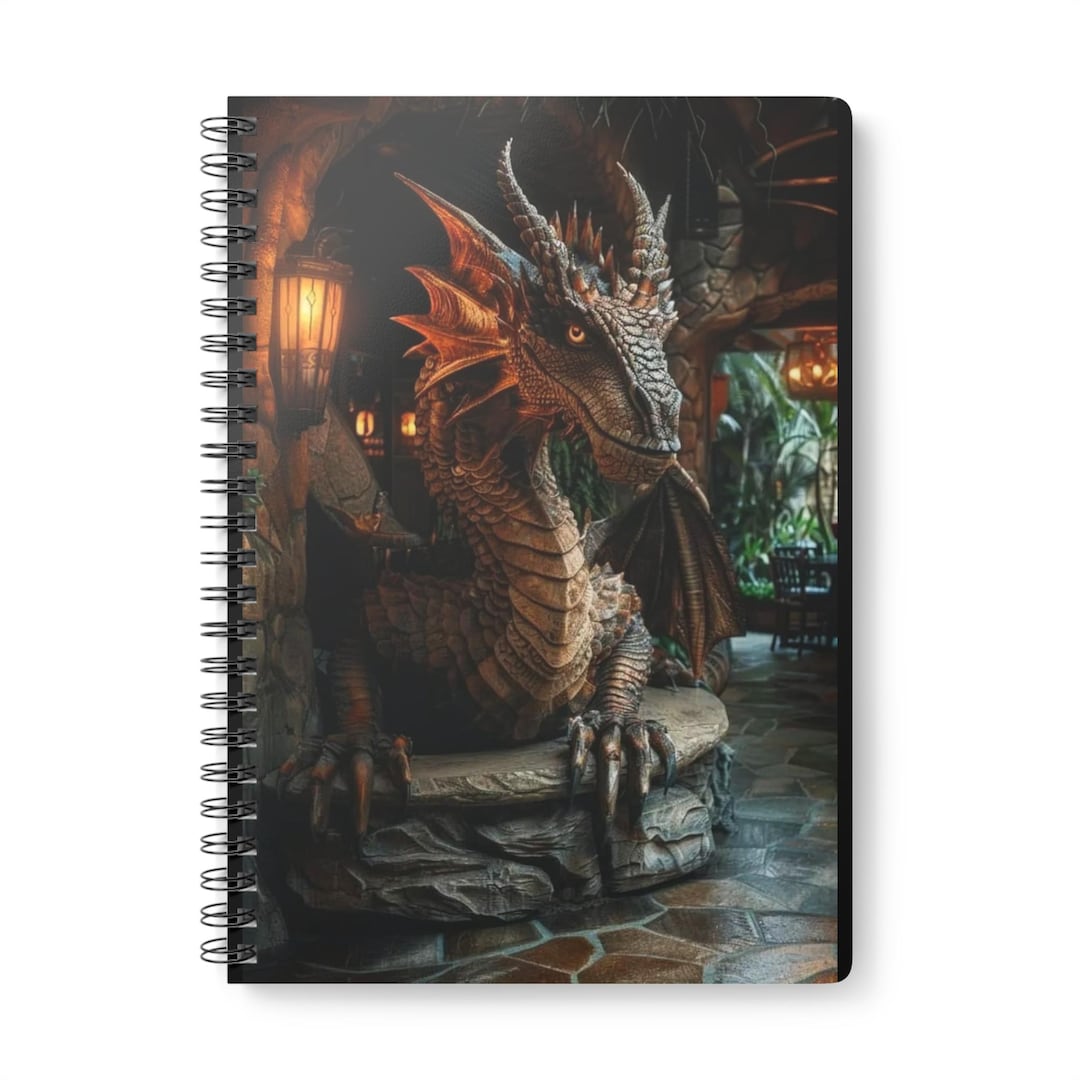 Fantasy Dragon Wirobound Notebook, Fantasy Art Journal, Dragon Lover's ...