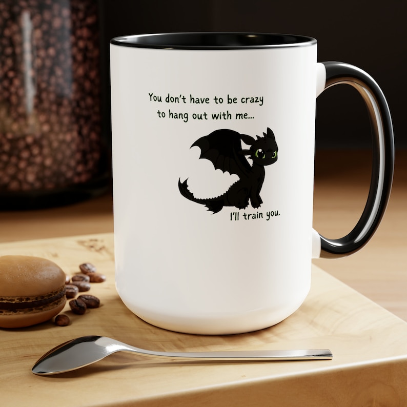 Funny Toothless From How to Train Your Dragon Two-tone Coffee Mugs ...