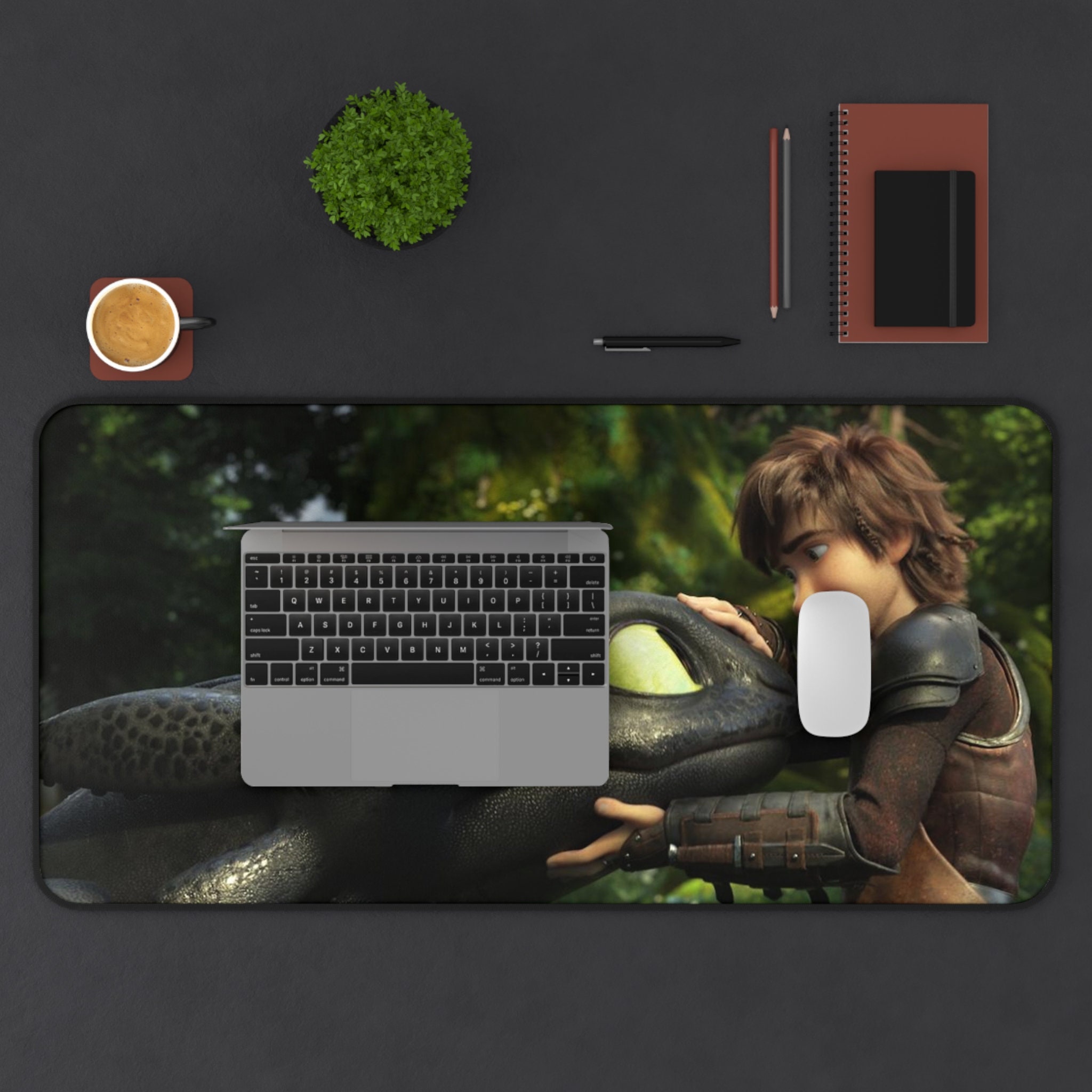 Desk Mat Featuring Hiccup and Toothless From How to Train Your Dragon ...