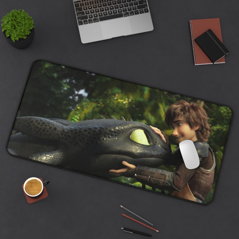 Desk Mat Featuring Hiccup and Toothless From How to Train Your Dragon ...