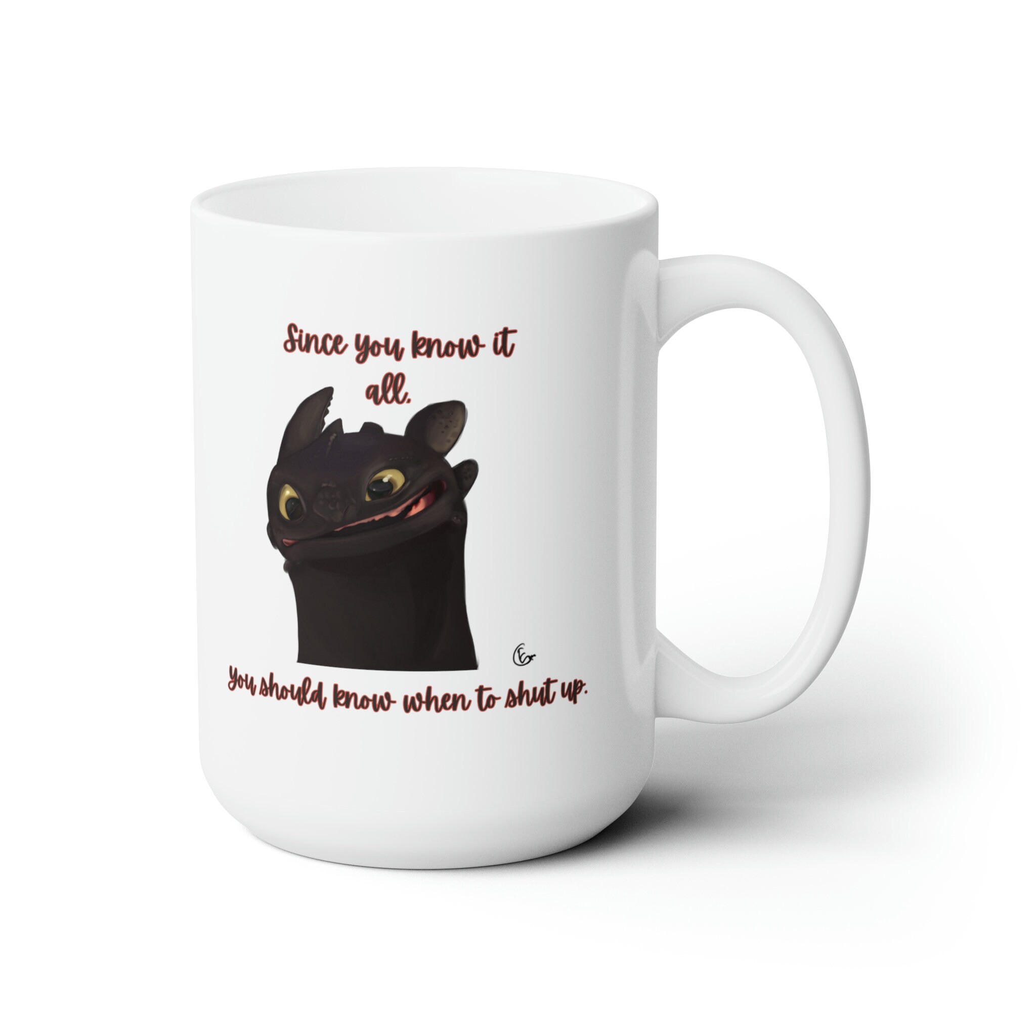 Toothless From How to Train Your Dragon Ceramic Coffee Mug 15oz "since ...