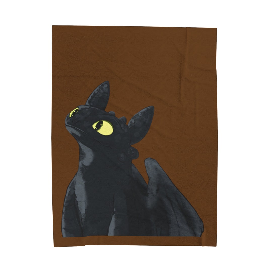 Velveteen Plush Blanket With Toothless From How to Train Your Dragon - Etsy