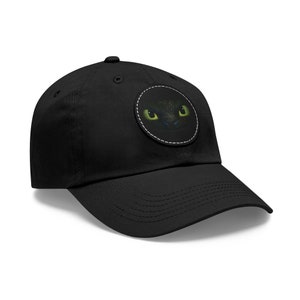 Dad Hat With Leather Patch (round) With Toothless the Night Fury From ...