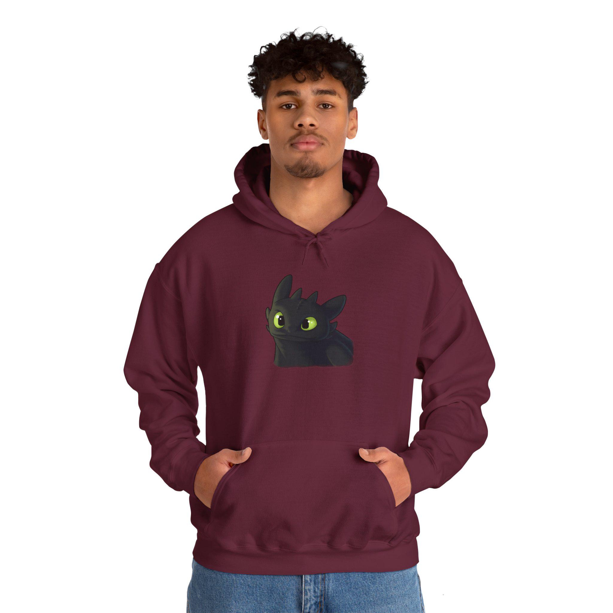 Toothless From How to Train Your Dragon Pullover Hoodie Unisex Heavy ...