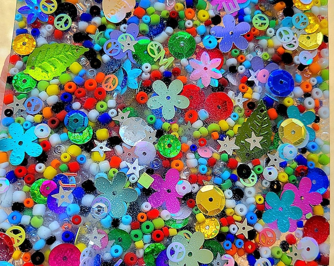 Large Pick Pads-big Options-variety-smiley Sequins-rainbow Mix-thin ...