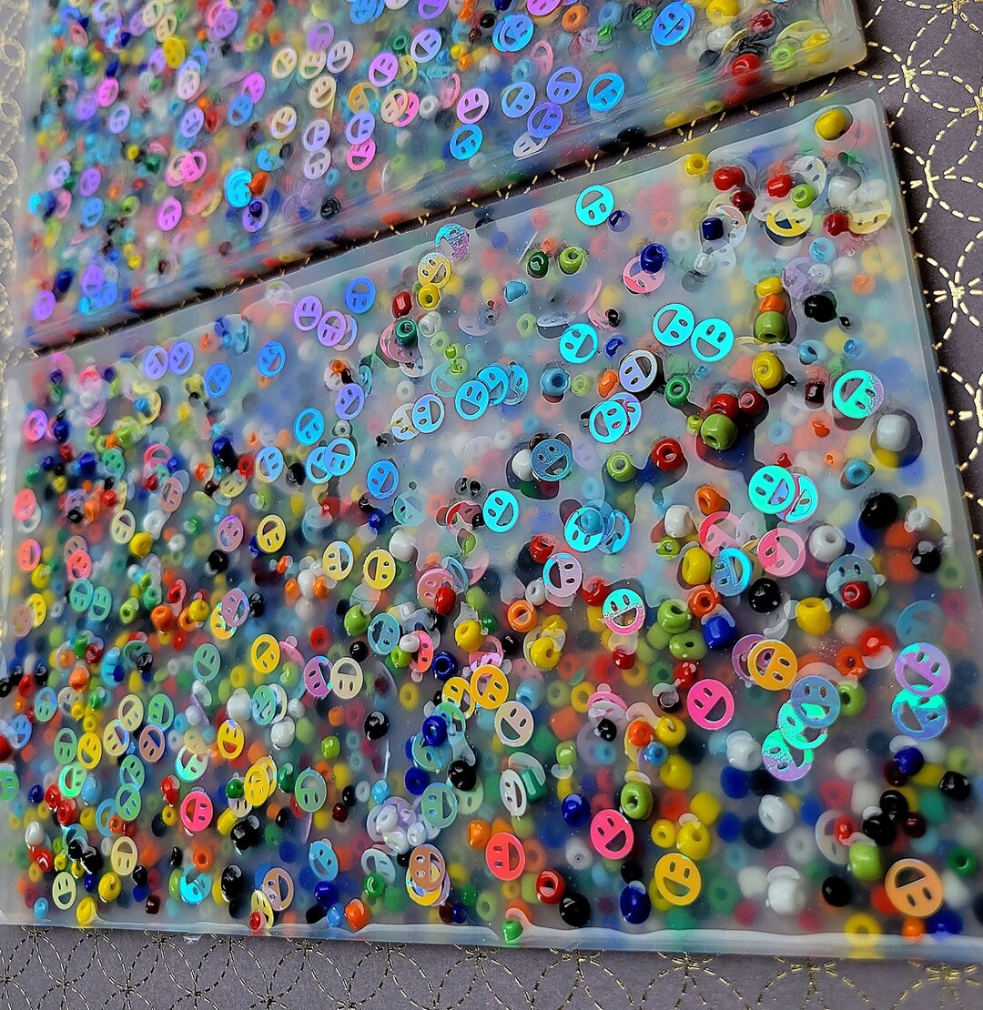 New Large Pick Pads-smiley Sequins-rainbow Mix-thin-skin Picking ...