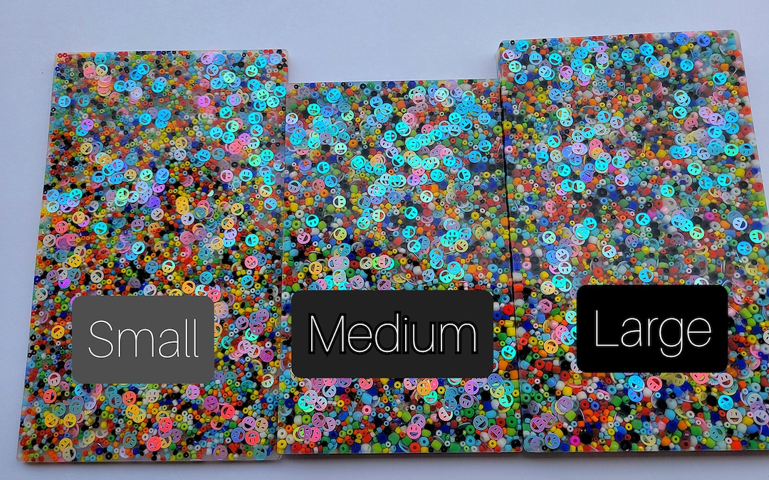 Large Pick Pads-big Options-variety-smiley Sequins-rainbow Mix-thin ...