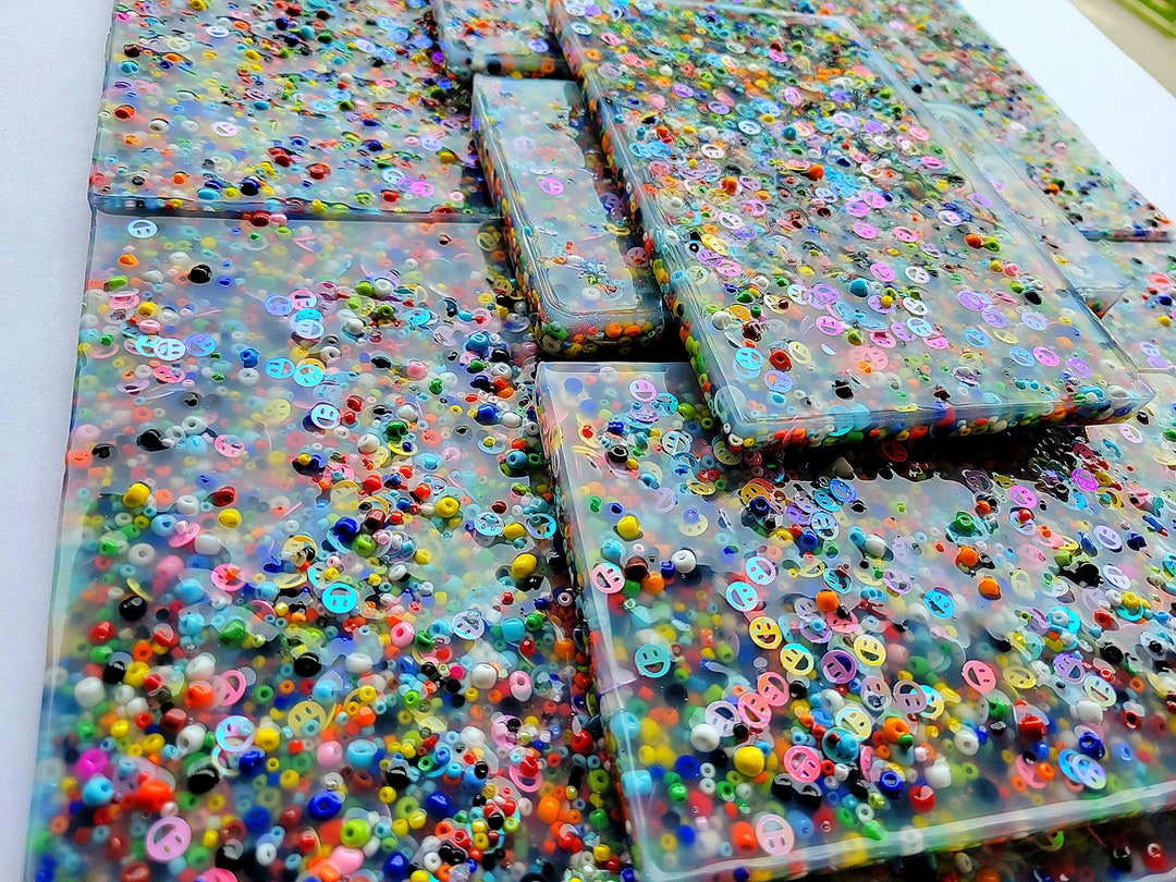 Large Pick Pads-big Options-variety-smiley Sequins-rainbow Mix-thin ...