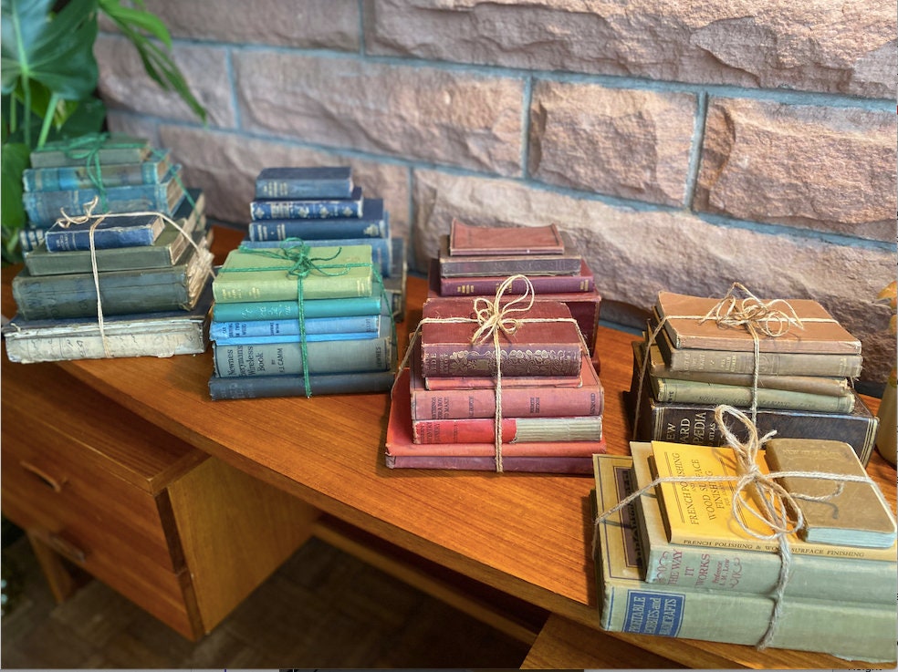 Antique Book Stack, Burgundy Vintage Books , Vintage Coloured Book ...