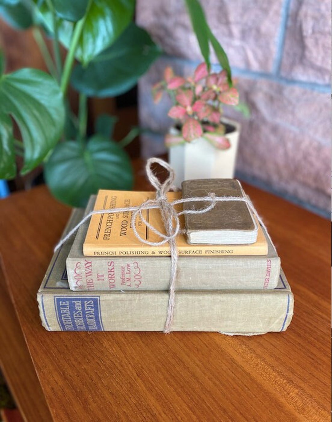 Antique Book Stack, Beige Vintage Books , Vintage Coloured Book Bundle ...