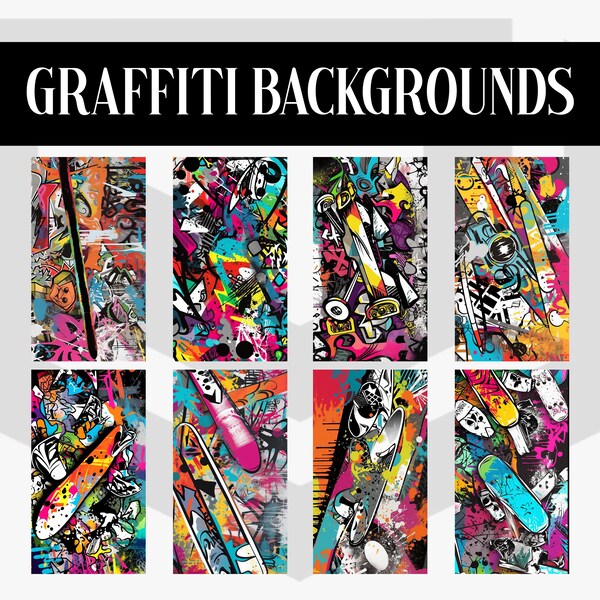 Graffiti Wallpaper Digital - Etsy