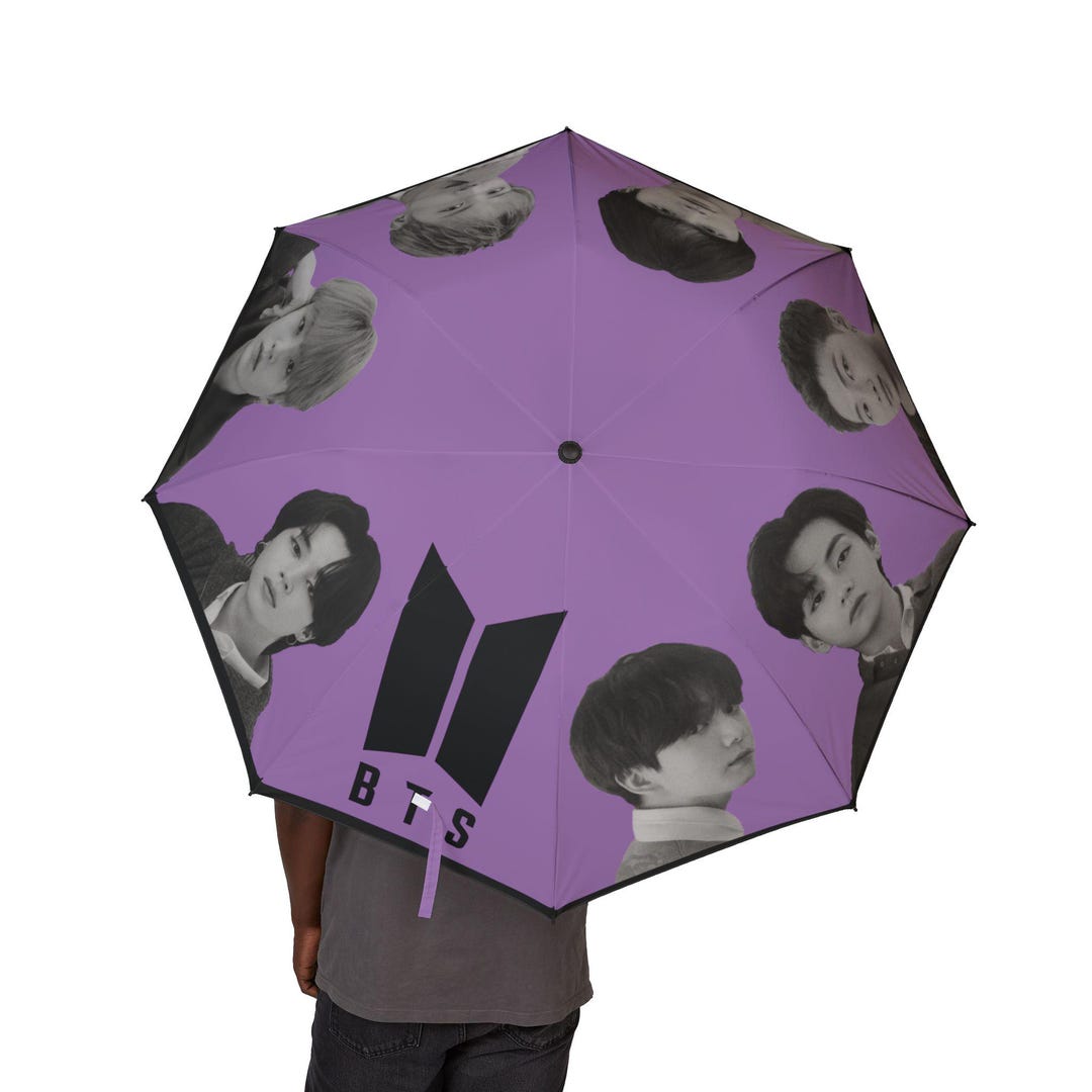 Purple BTS Faces Umbrella | Foldable Umbrella - Etsy