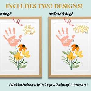 Flower Bouquet Handprint Craft, Printable for Mom and Grandmothers on ...