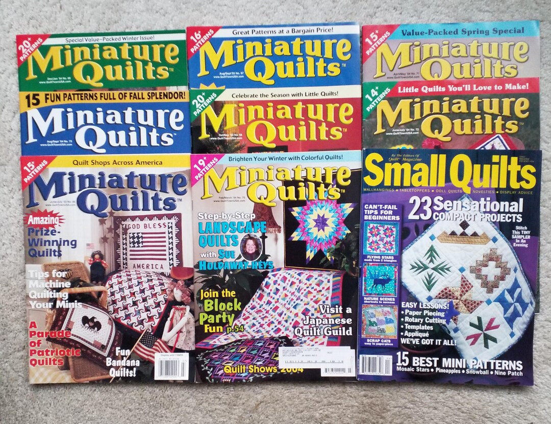 A Set of 9 Rare Miniature Quilt Magazines Circa 2003-2004. Perfect for ...