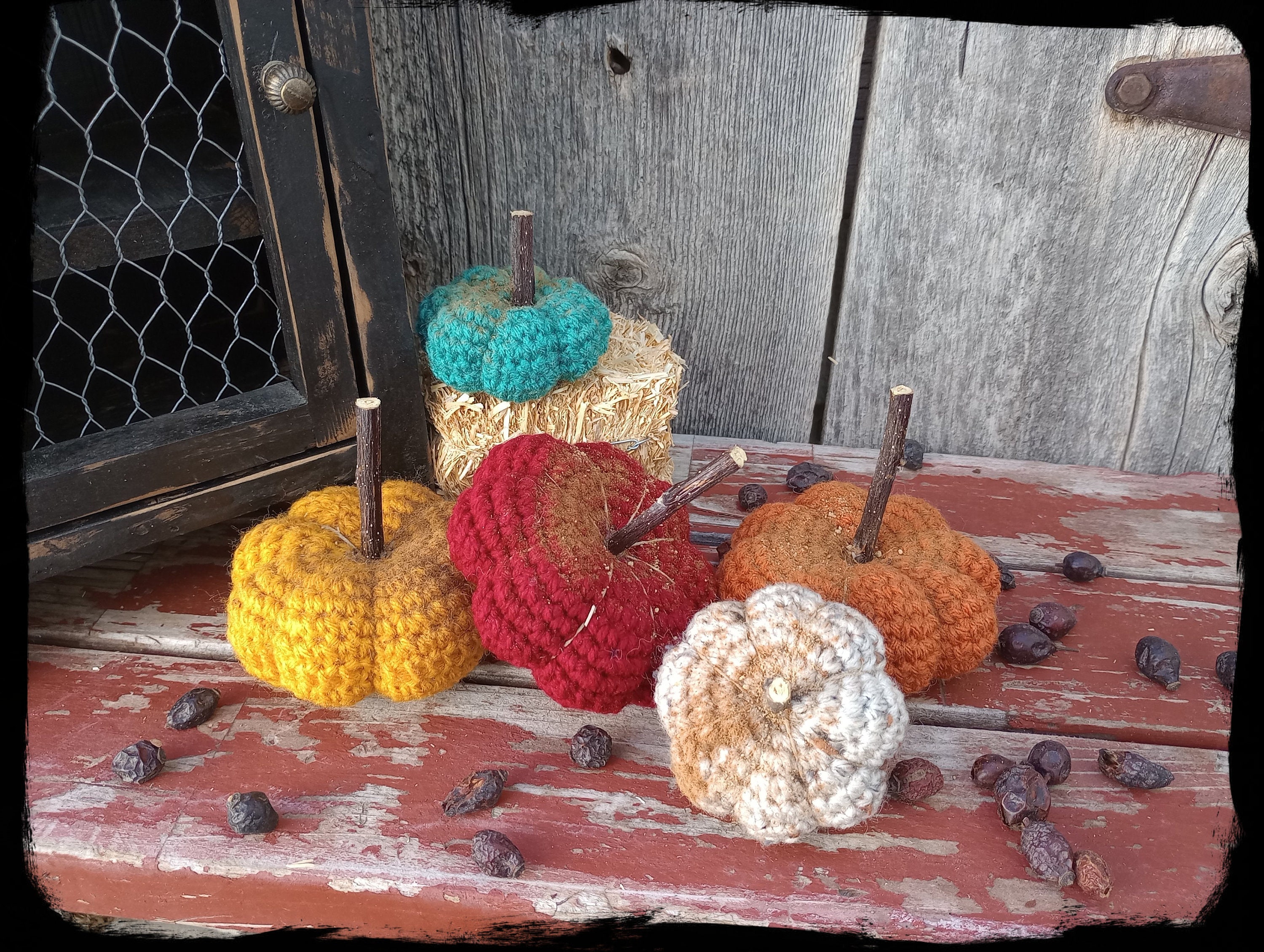 Mini Pumpkins and Gourds Crochet Pattern Primitive Pumpkins - Etsy