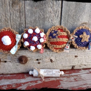 PDF Pattern, Miniature Summer Pie Crochet Pattern, 4th of July ...