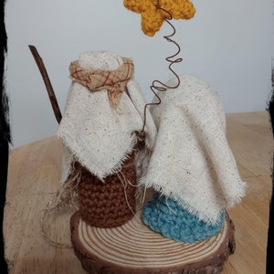 Nativity Crochet Pattern, Rustic Nativity Set, Christma Holy Family ...