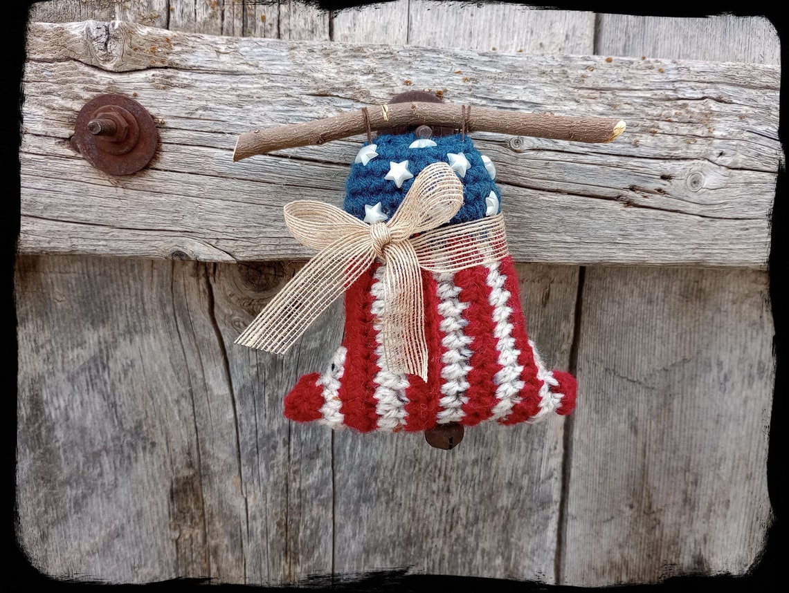 PDF Pattern Patriotic Liberty Bell Crochet Pattern Ornament - Etsy