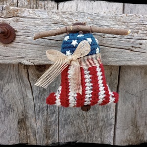 PDF Pattern, Patriotic Liberty Bell Crochet Pattern, Ornament, USA ...